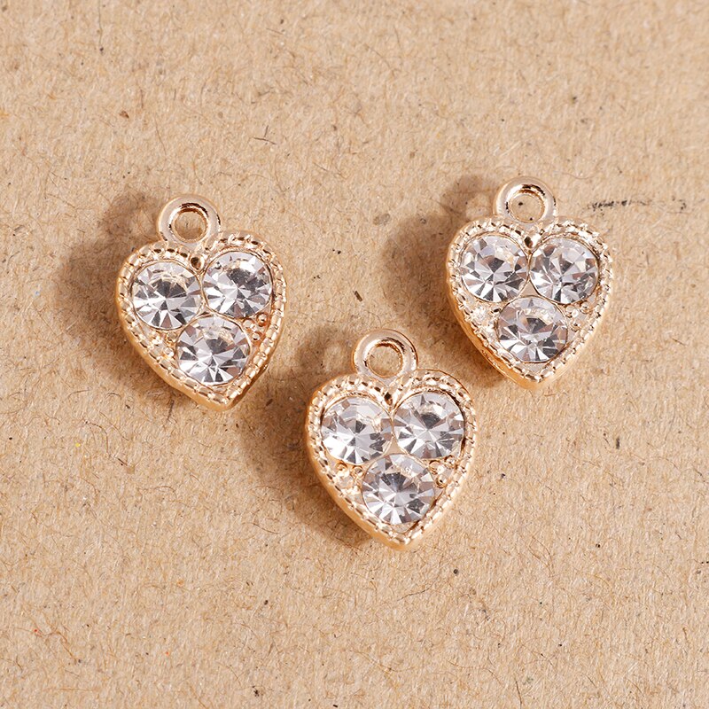 10pcs 10*13mm Small Crystal Love Heart Charms for ... – Grandado