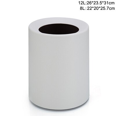 Plastic Matte Trash Can 8L/12L Garbage Dust Bin St... – Grandado