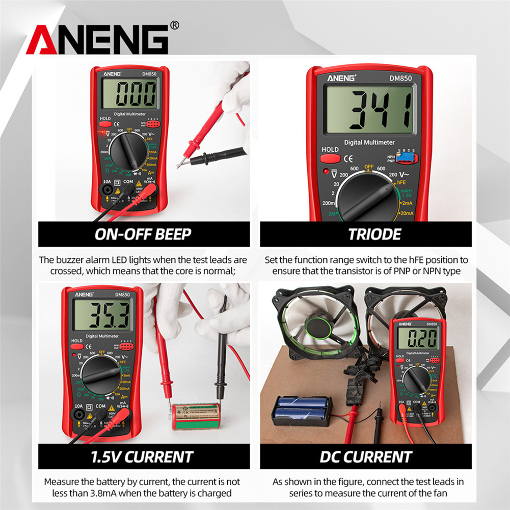 ANENG 2000 Counts Smart LCD Digital Multimeter Por... – Grandado