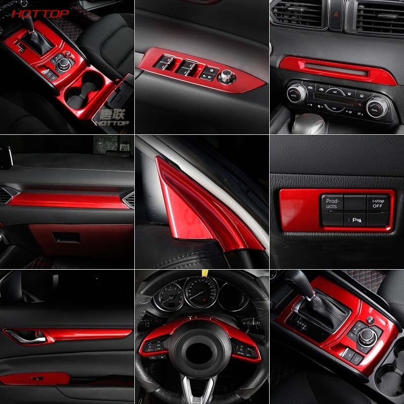 Voor Mazda CX5 Verf Rood Gear Panel Decoratie Fram... – Vicedeal