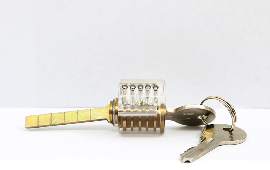 5 Pin Transparent Lock for Locksmith Practice ,One... – Vicedeal