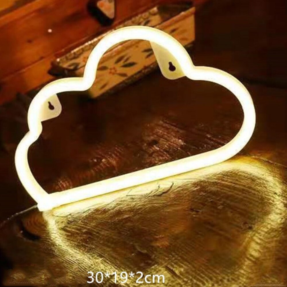 Led färgglad neonlampa usb-driven fest vägghängand... – Grandado