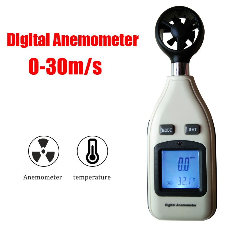 Handheld Anemometer Mini Digital wind speed meter ... – Grandado