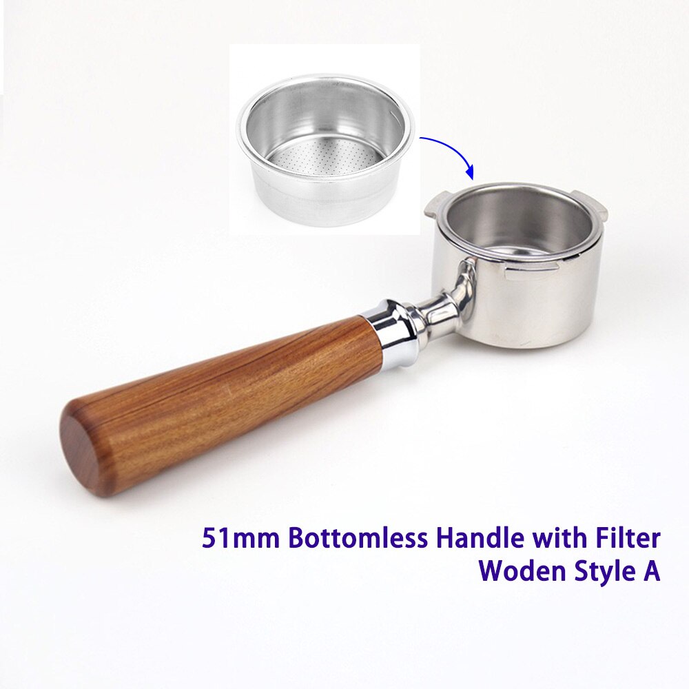 51mm Bottomless Coffee Handle with Non-Pressure Fi... – Vicedeal