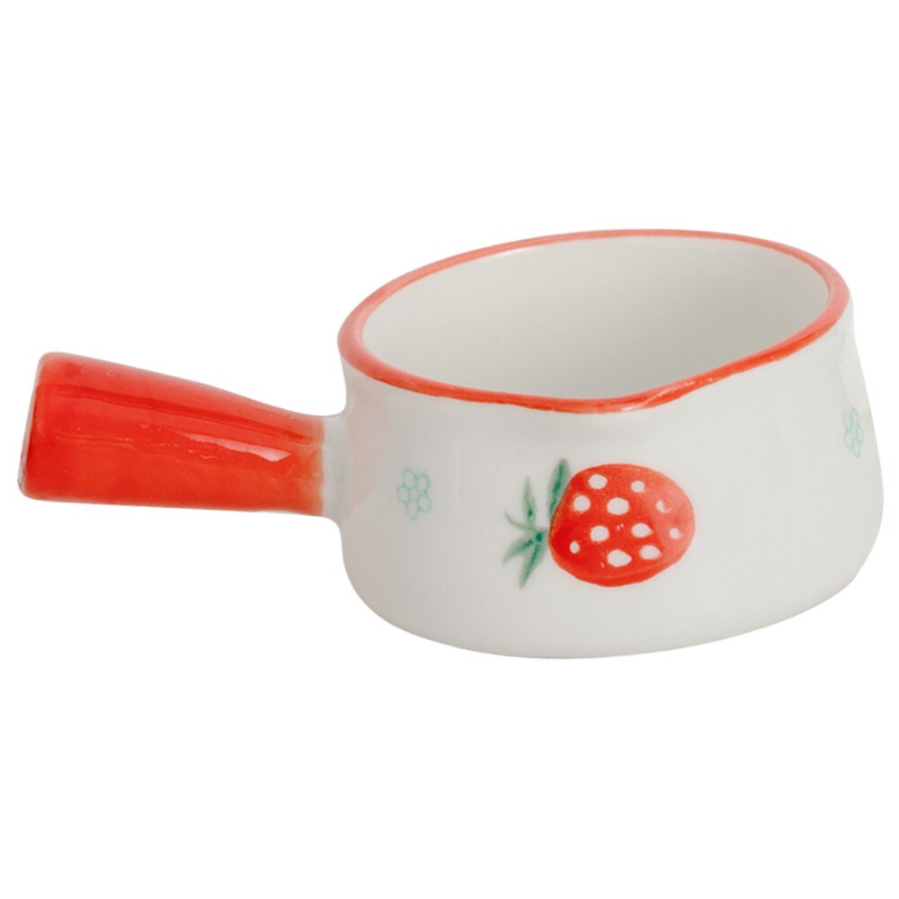 Strawberry Pattern Pot Mini Sauce Plate with Handl... – Grandado