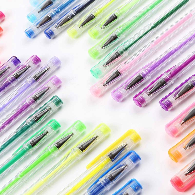 100 Colors Gel Pens Set, Glitter Gel Pen for Color... – Grandado