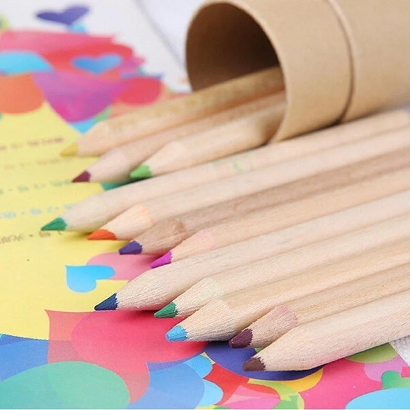 12 Pcs/ Box Wooden Writing Colored Pencils Colors ... – Grandado