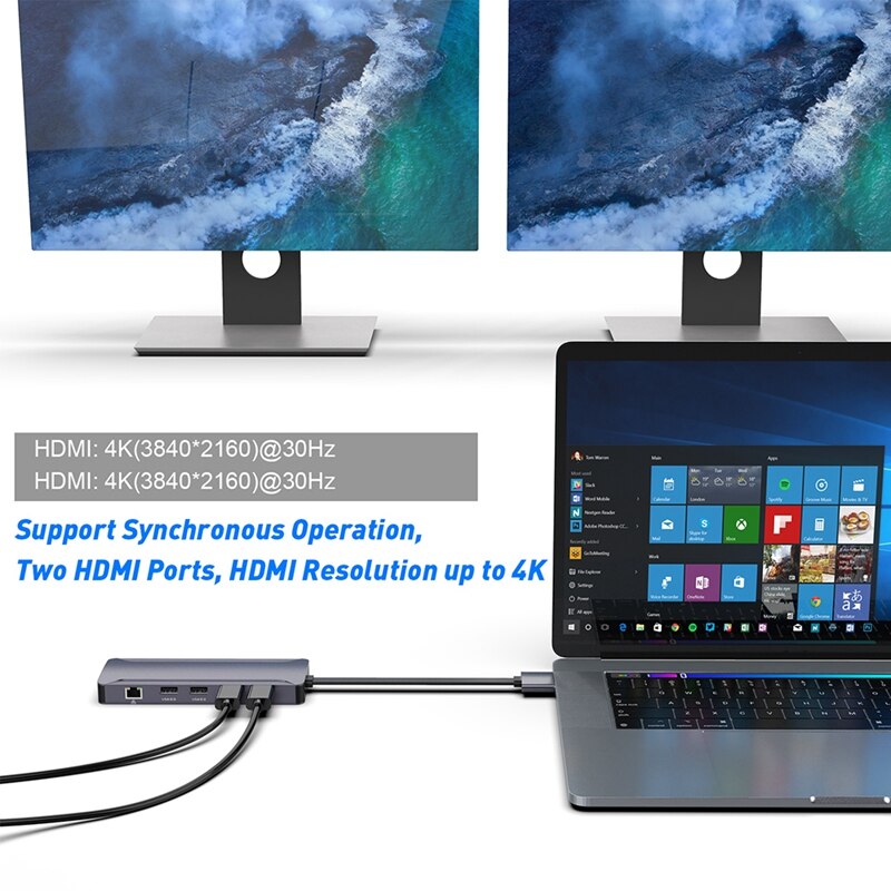 Usb C Hub,13-In-1 Usb C Docking Station Met Ethern... – Grandado