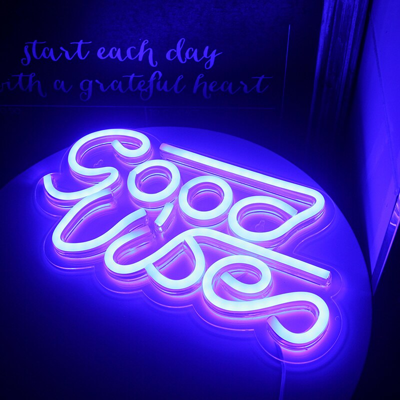 ineonlife LED Neon Sign Light Good Vibes Letter Ne... – Vicedeal