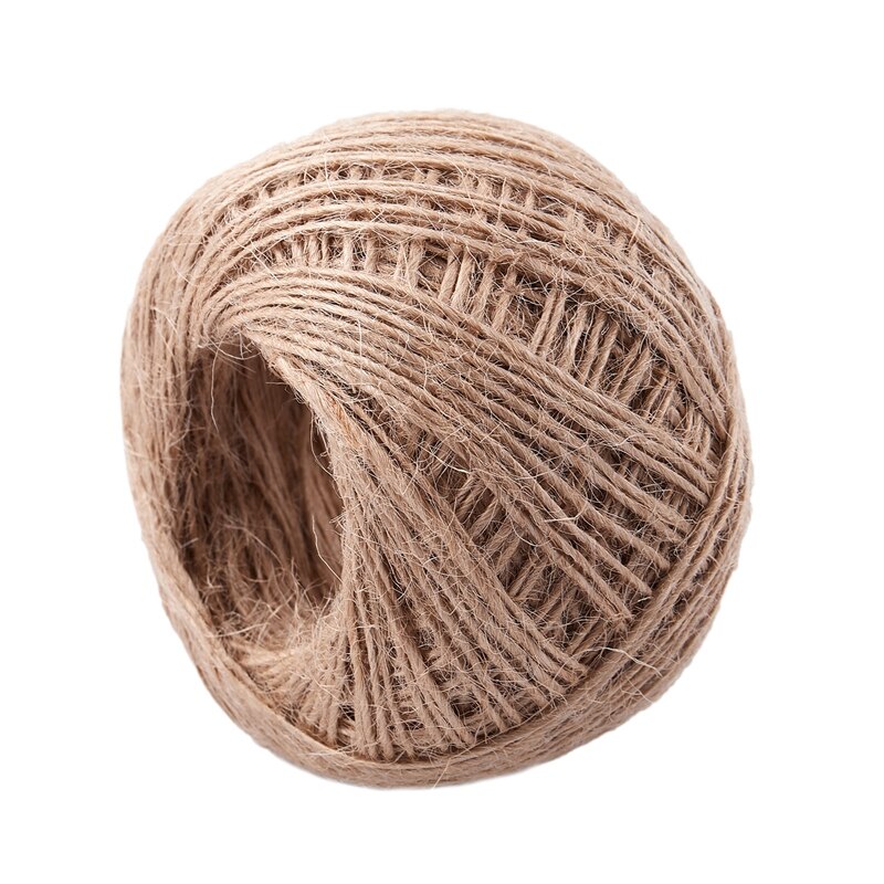 100 Meter - Natural Textured Hessian Jute Twine St... – Grandado