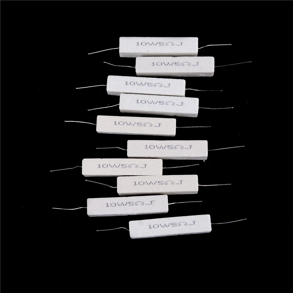 10pcs/lot Ceramic Cement Resistor 10W 5 ohm 5R Res... – Grandado
