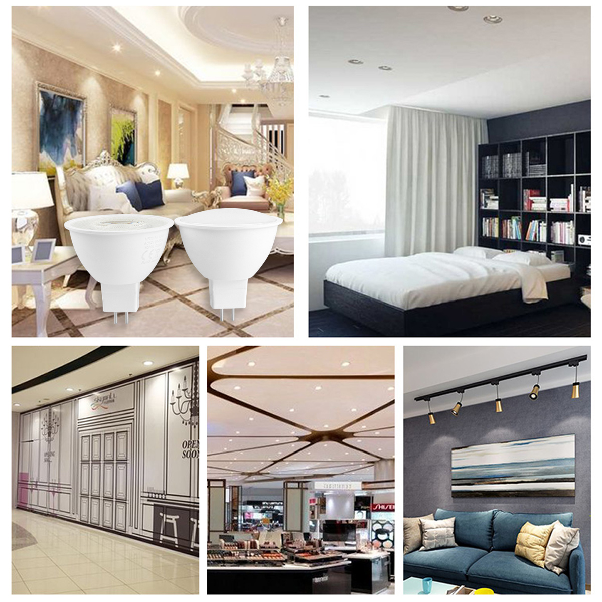 5PCS/LOT LED low voltage spotlight GU5.3 AC DC 12V... – Grandado