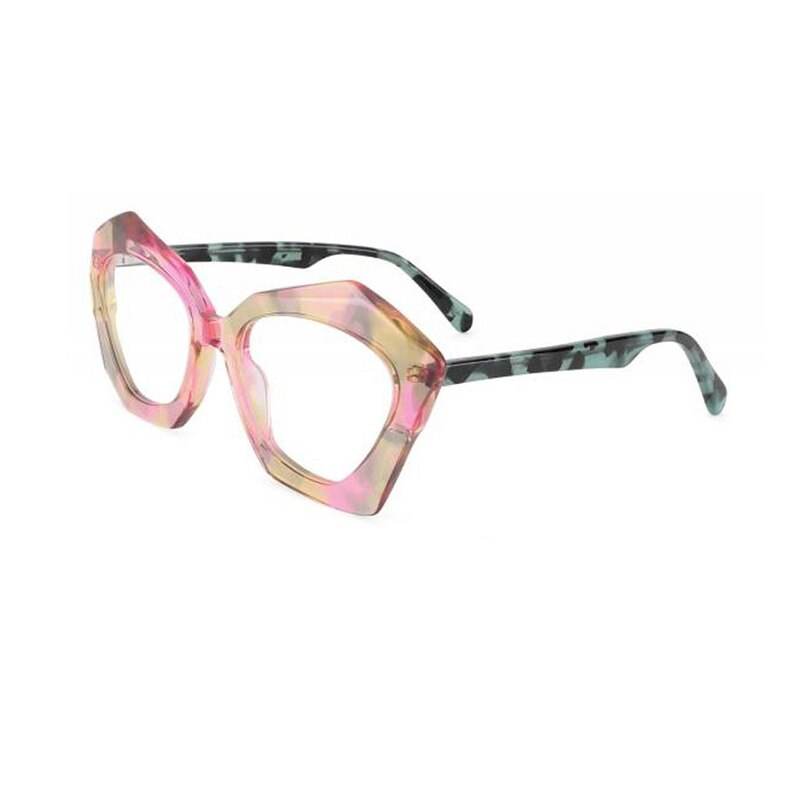 Belight Optiacl Big Cat Eye Shape Acetate Glasses Grandado 0097