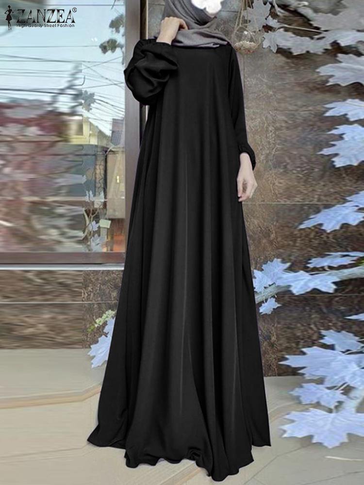 ZANZEA Muslim Turkey Abaya Women Long Dress Ramada... – Grandado