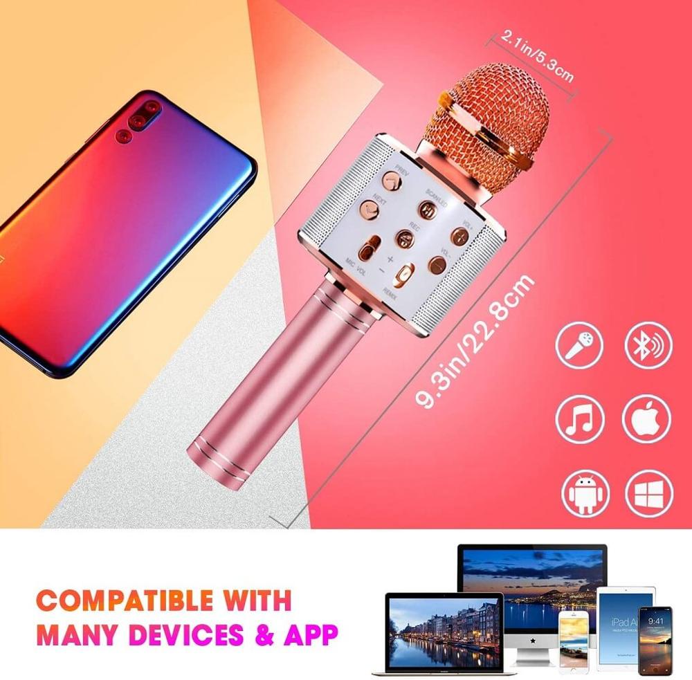 Wireless Bluetooth Karaoke Microphone with LED Lig... – Grandado