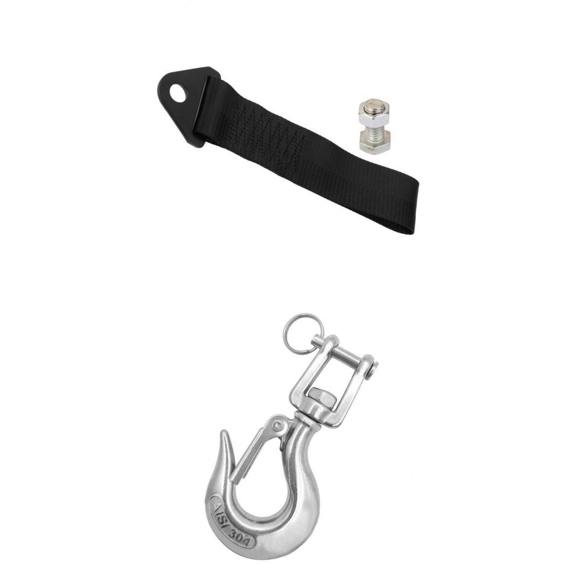 Nylon Winch Hook Pull Strap with Safety Latch - He... – Vicedeal
