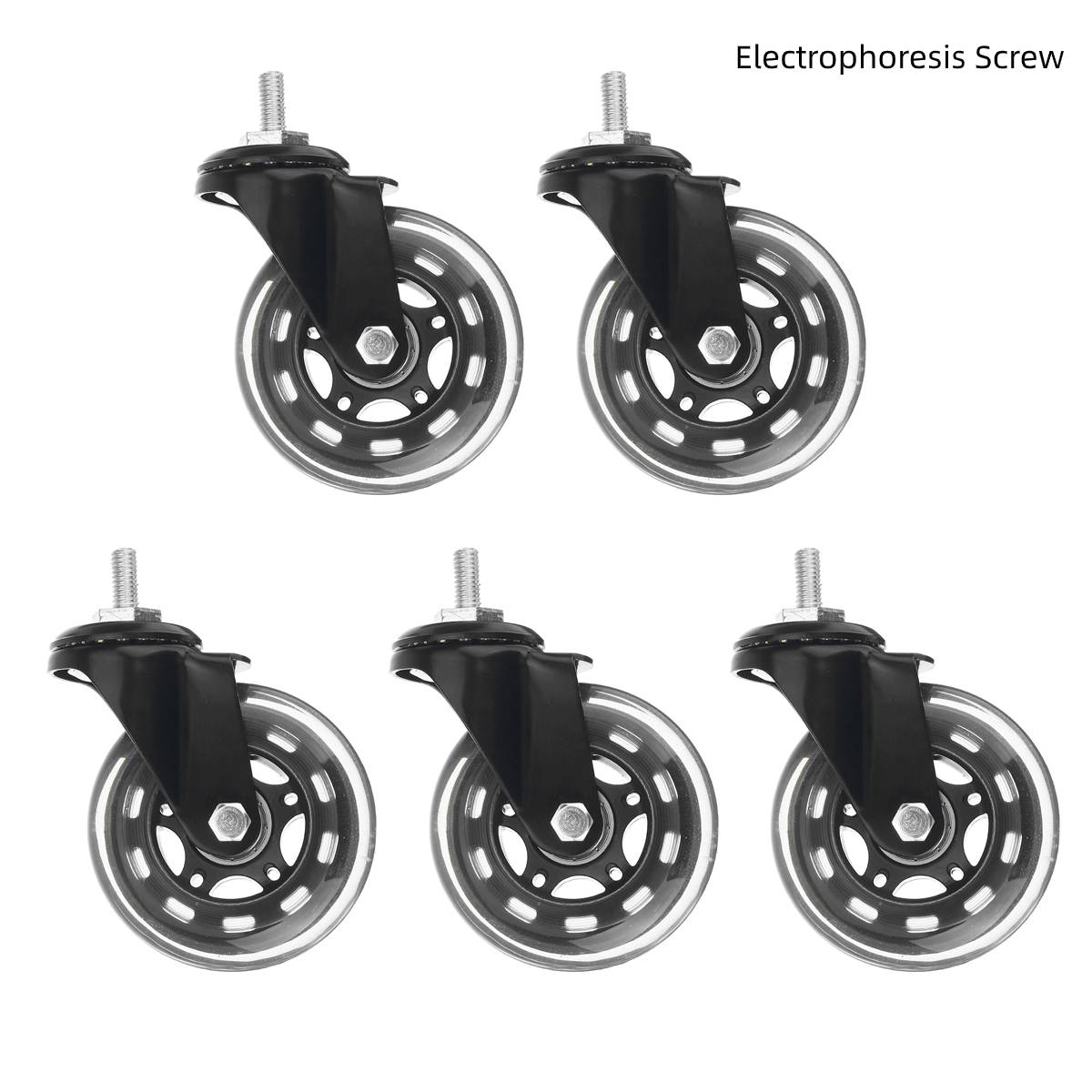 5PCS Computer Chair Wheels 3inch PU Caster Wheel R... – Grandado