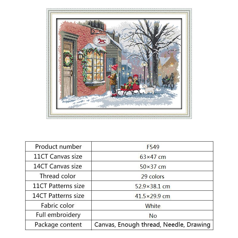 Christmas Wishes Cross-stitch Embroidery Kit Chris... – Grandado