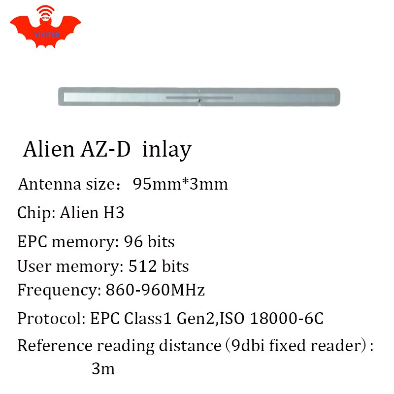 UHF RFID tag Alien AZ-D inlay 915mhz 900mhz 868mhz... – Vicedeal