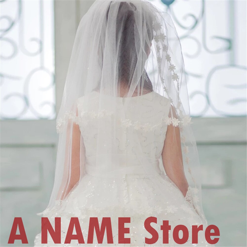 White Ivory Kids Girls First communion Veils Tulle... – Grandado