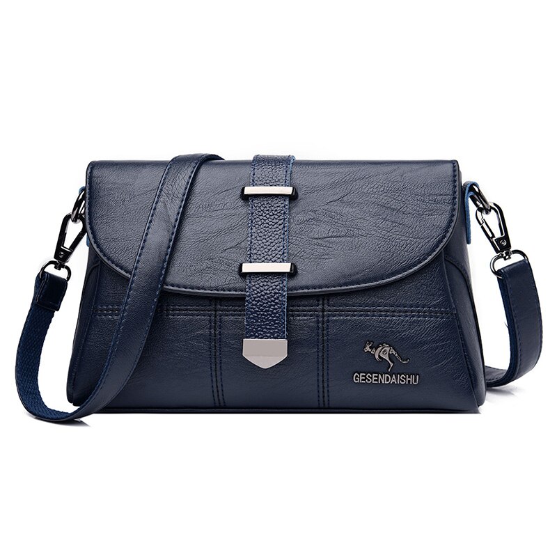 Solid Color PU Leather Crossbody Bags for Women La... – Grandado