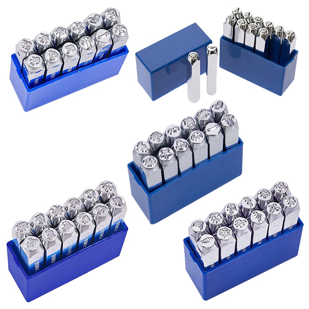 Chrome 12 Pattern Symbol Set Aluminium Leather Uni... – Vicedeal