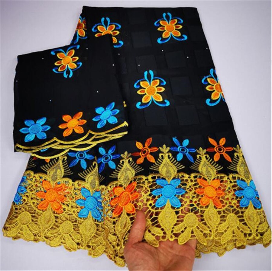 Swiss Lace Fabric Embroidery African Cotton Fabric... – Grandado