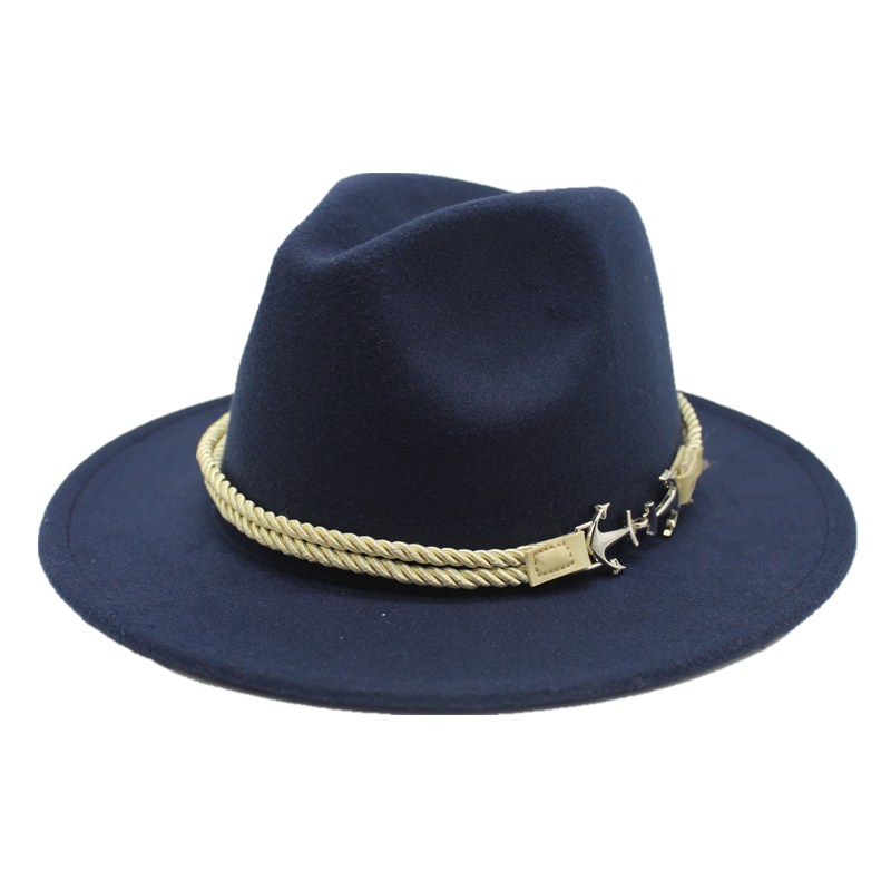 Seioum Women Men Wool Fedora Hat For Gentleman Lad... – Grandado
