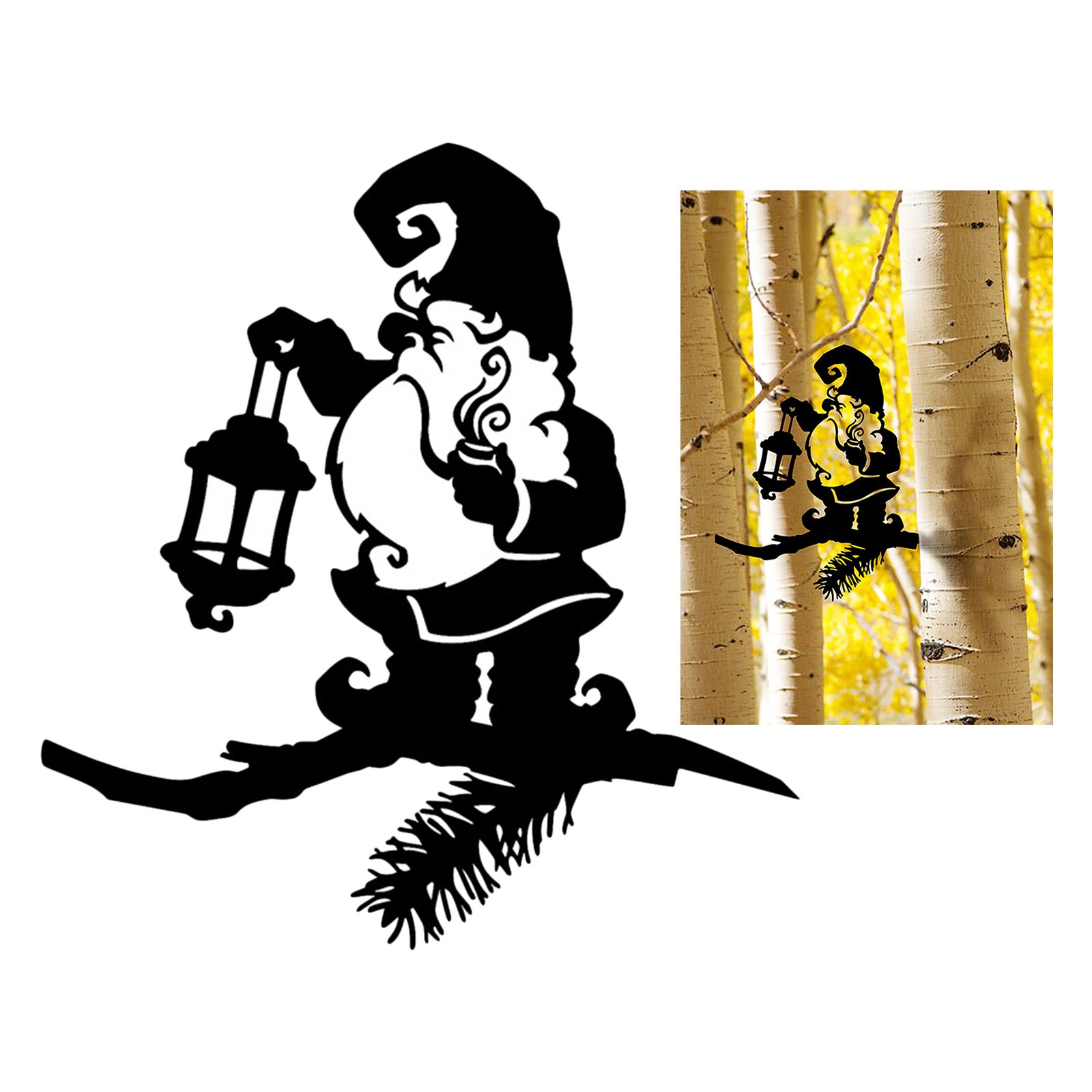 Metal Garden Tree Branch Cute Standing Art Silhoue... – Grandado