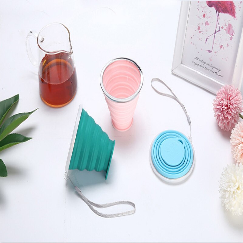 Folding Cups 180ml Food Grade Water Cup Travel Sil... – Grandado
