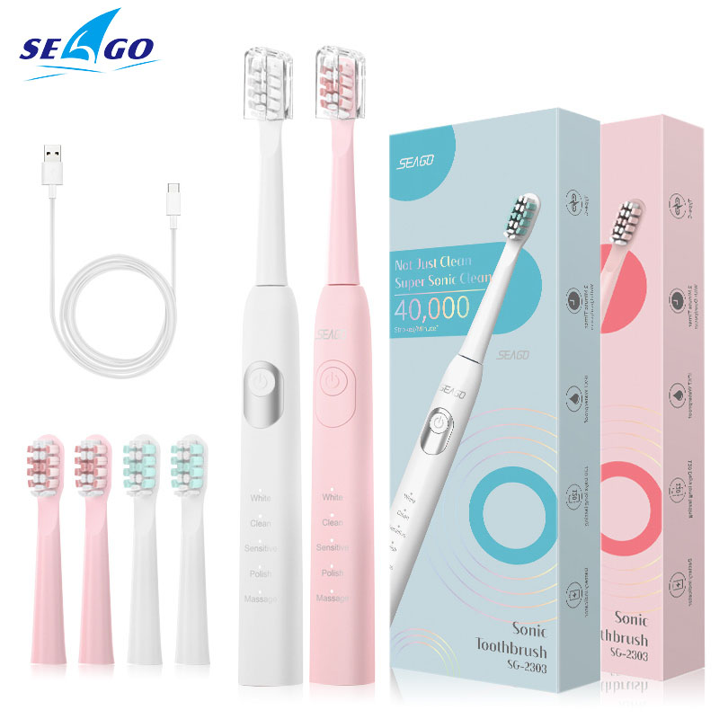 Seago Sonic Rechargeable Electric Toothbrush Super... – Vicedeal