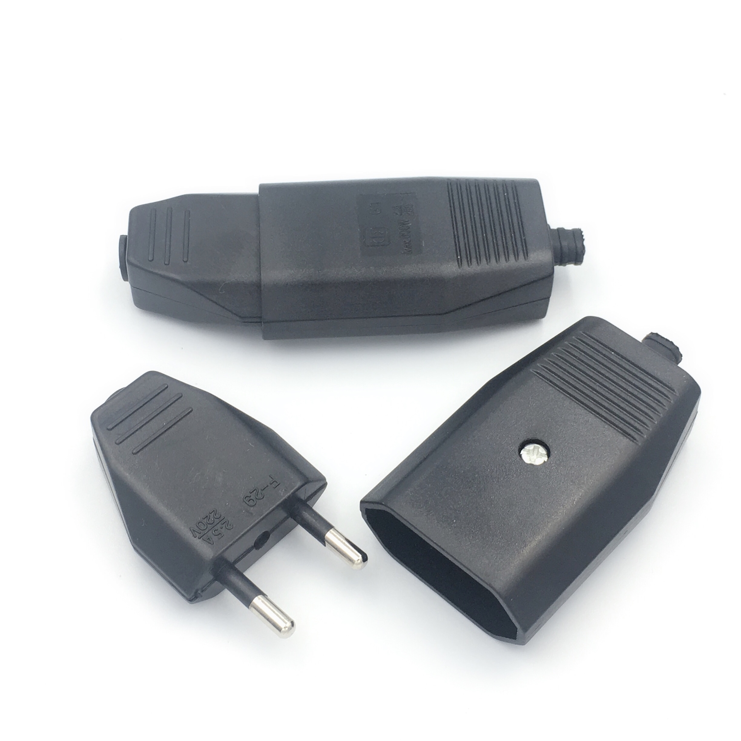 Rewirable European Power Cord CE Male Plug Female ... – Grandado