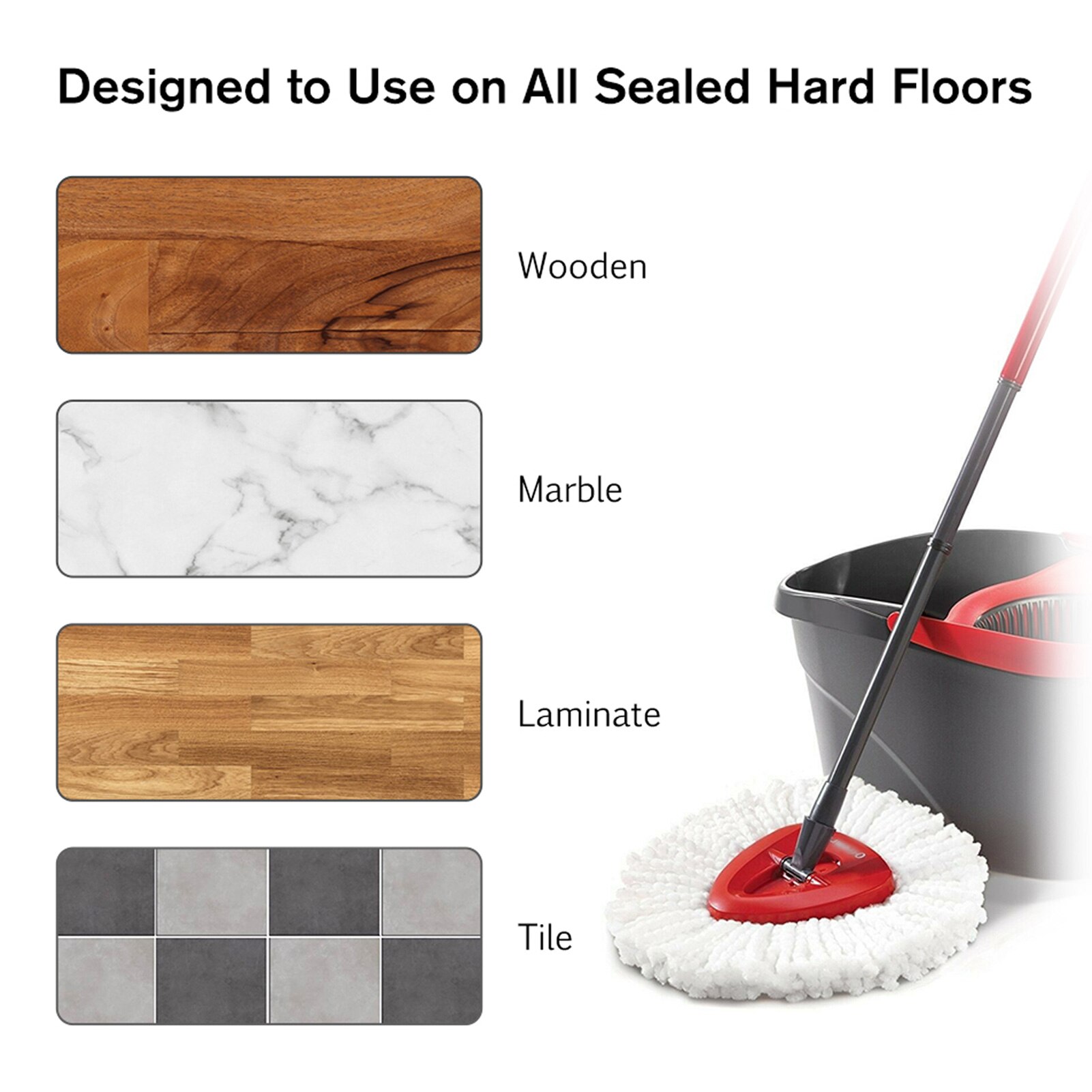 Vileda Mop Trigonometric Rotation Replace Heads Re... – Grandado