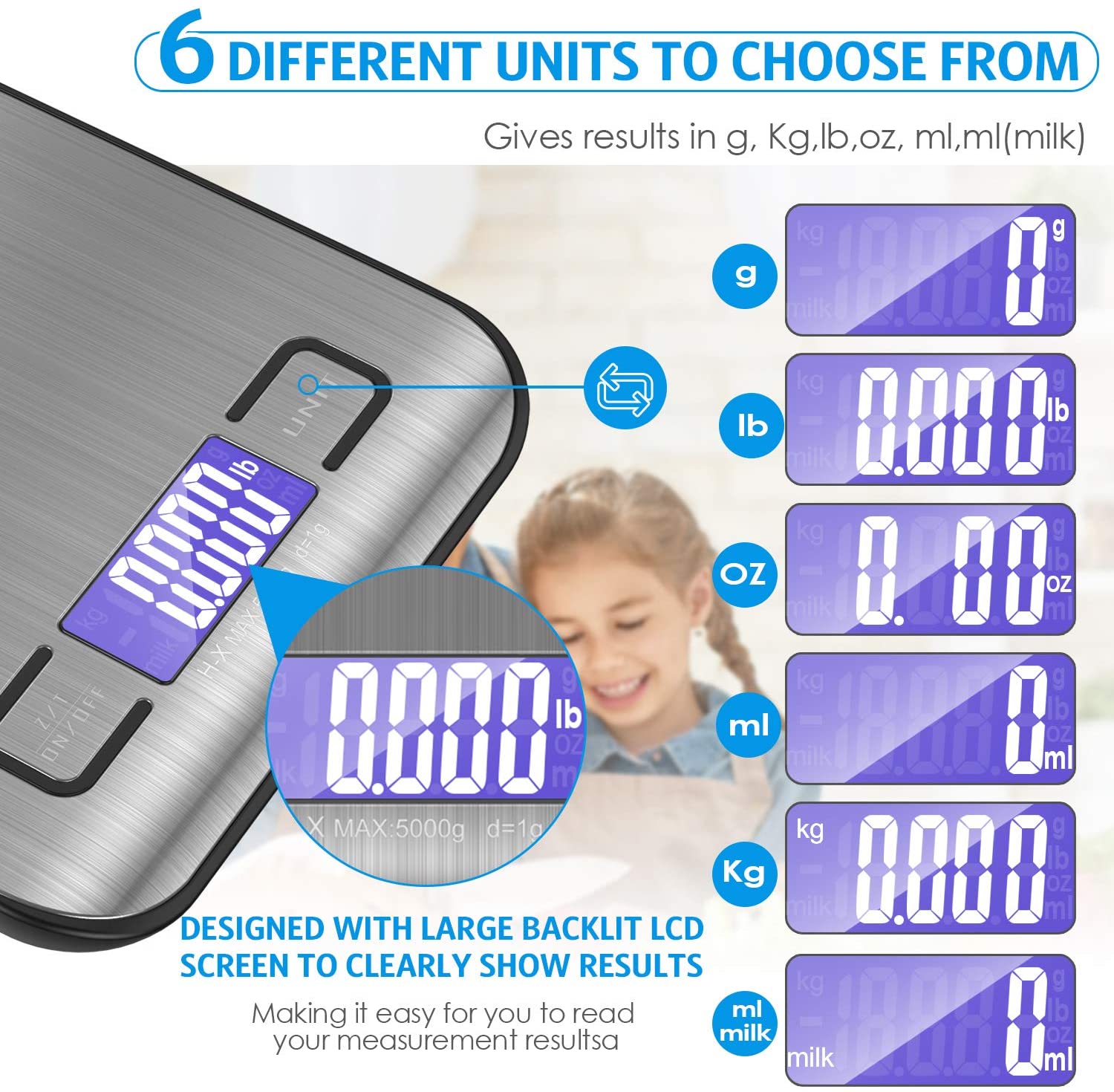 Keuken Digitale Weegschaal 5Kg Koken Weegschalen L... – Vicedeal