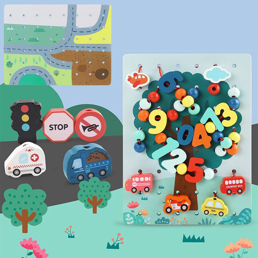 Lacing Beads for Toddler Toy Primary Lacing Toys T... – Grandado