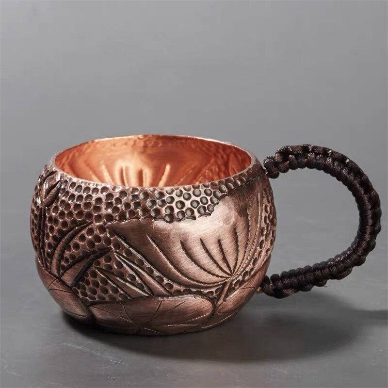 Copper Office Teacup Metal Handmade Hammered Water... – Vicedeal