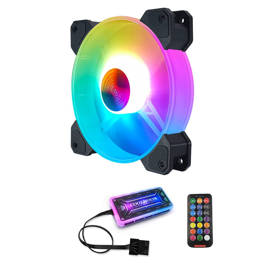 Coolmoon 12cm RGB Adjust Cooling Fans Desktop Comp... – Grandado