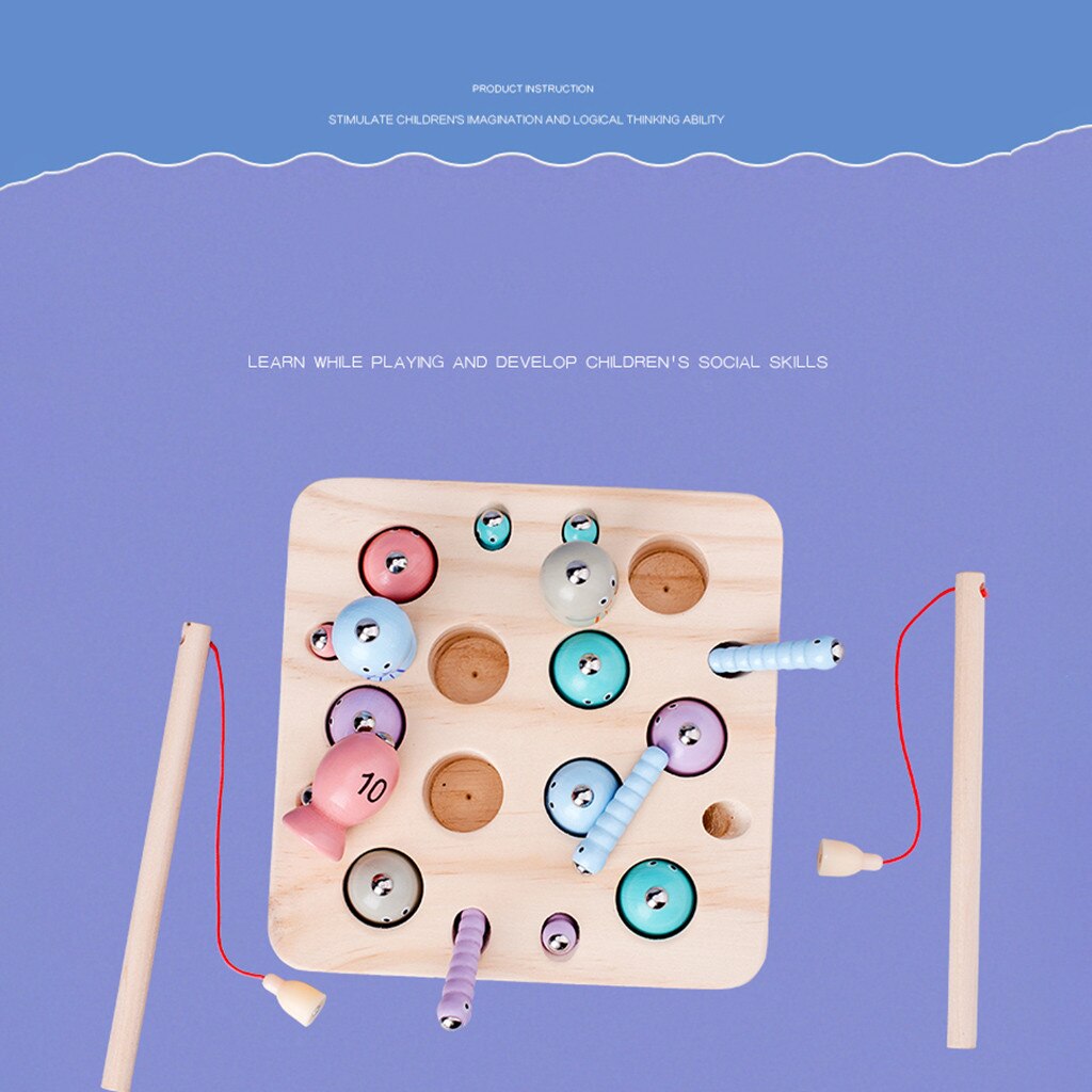 Fish Wooden Magnetic Fishing Toys 10Pcs Set Fish G... – Vicedeal