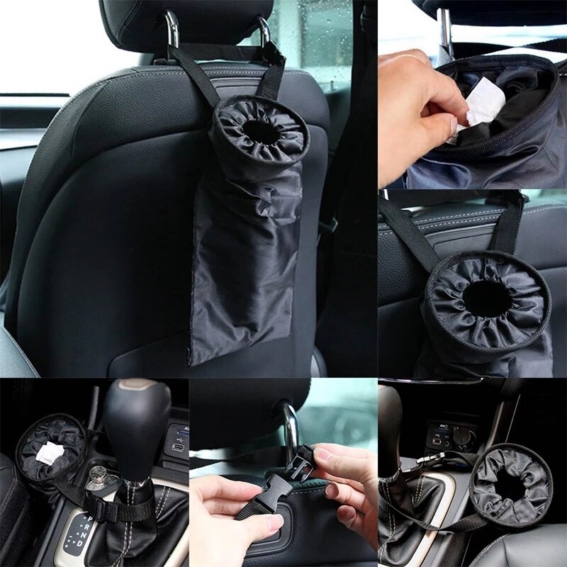 Wastebasket Trash Container Car Auto Garbage Bin B... – Grandado