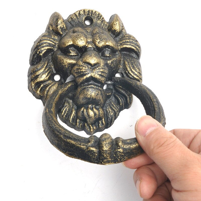 American Style Iron Knocker Crafts Vintage Lion Do... – Grandado