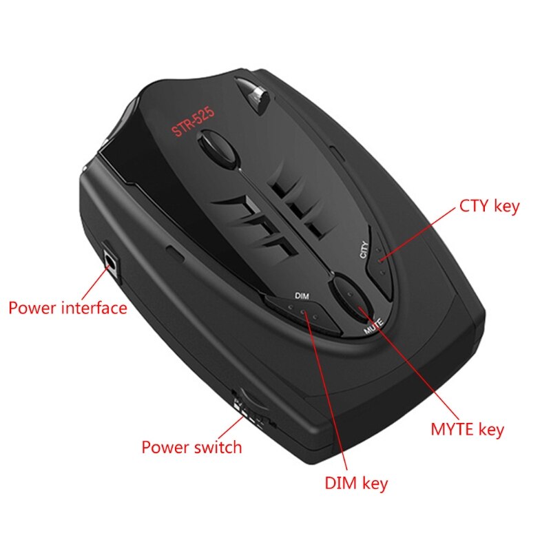 12V Auto Car Anti Ra dar Detector Voice Alert Vehicle Antiradar Alarm ...