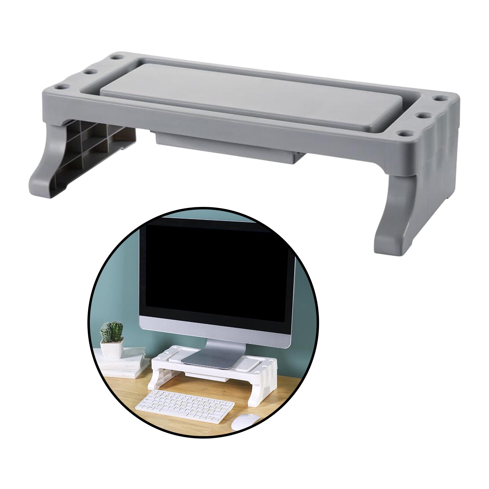 Computer Monitor Stand TV Printer Screen Riser Des... – Grandado