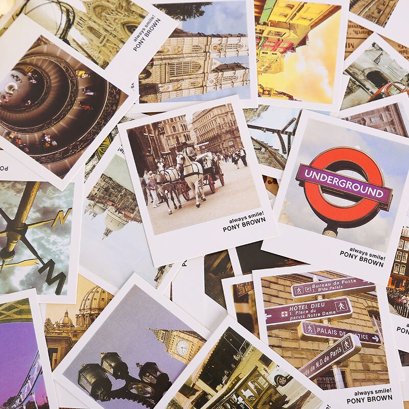 40 pcs/lot retro lomo europe vista mini message ca... – Grandado