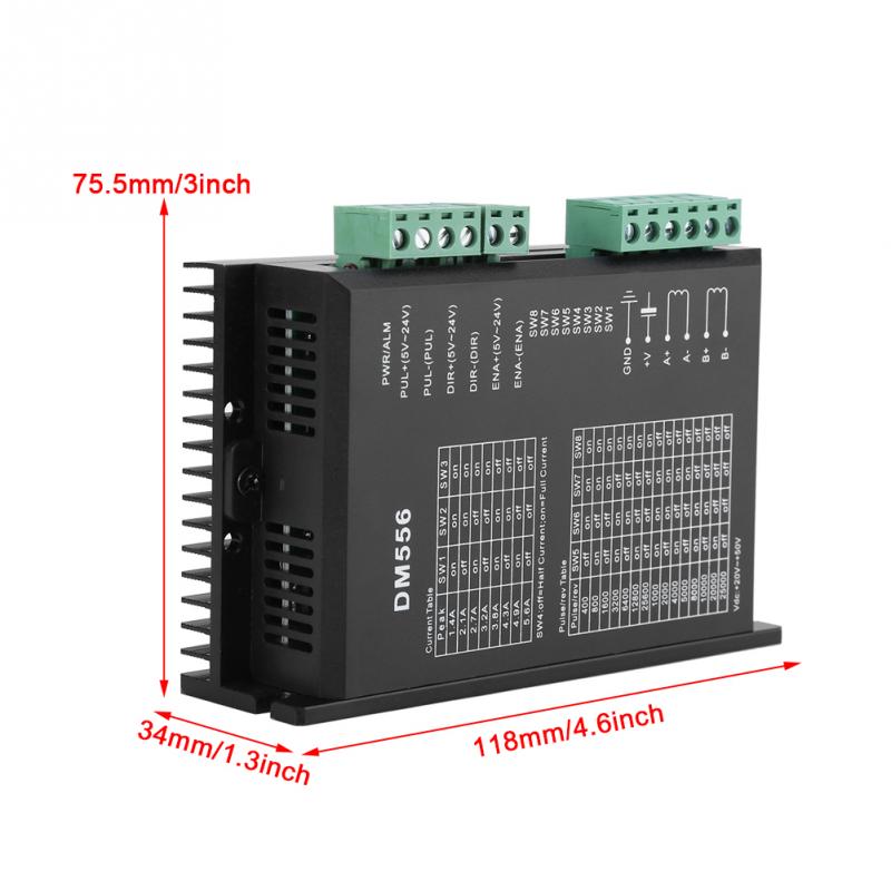 DM556 Stepper Motor Driver 2-phase DC 20-50V PWM D... – Grandado