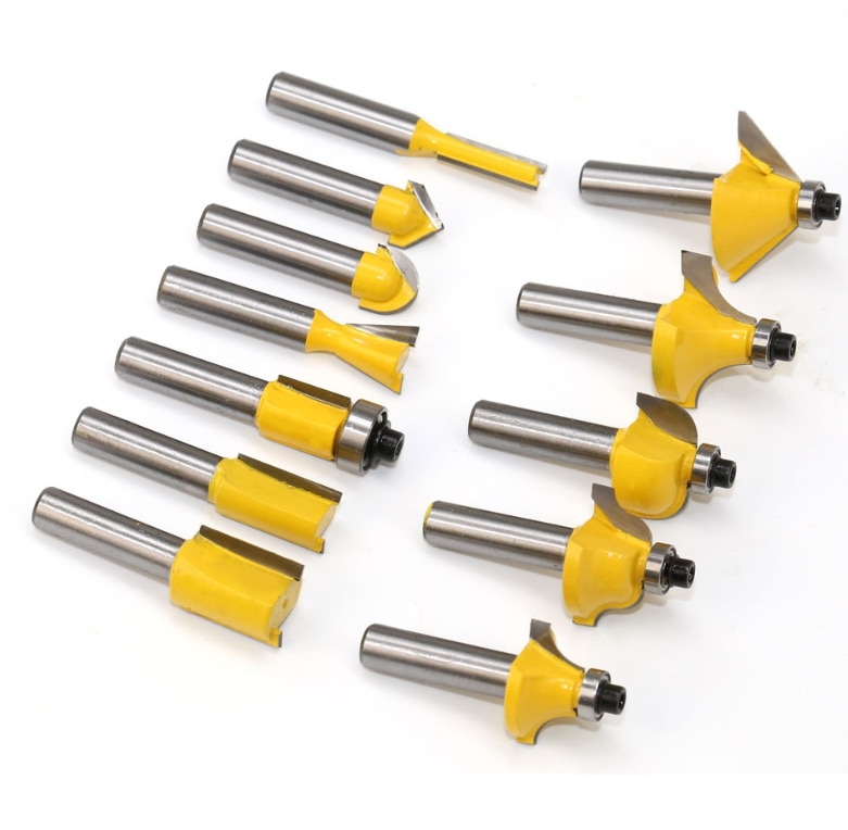 12pcs/set Woodworking Milling Cutters 6.35mm/8mm S... – Vicedeal