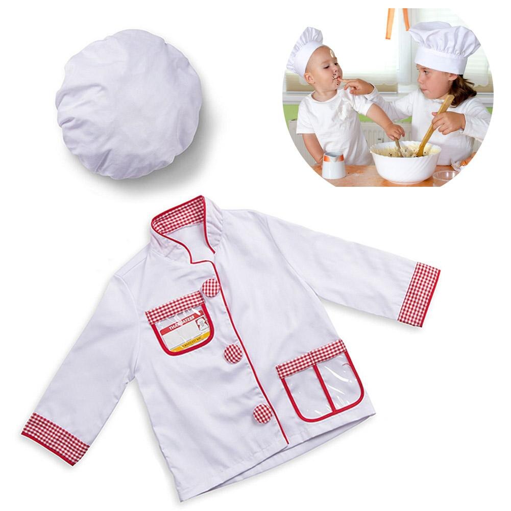 Children's White Chef Role Play Costume Set Festiv... – Vicedeal