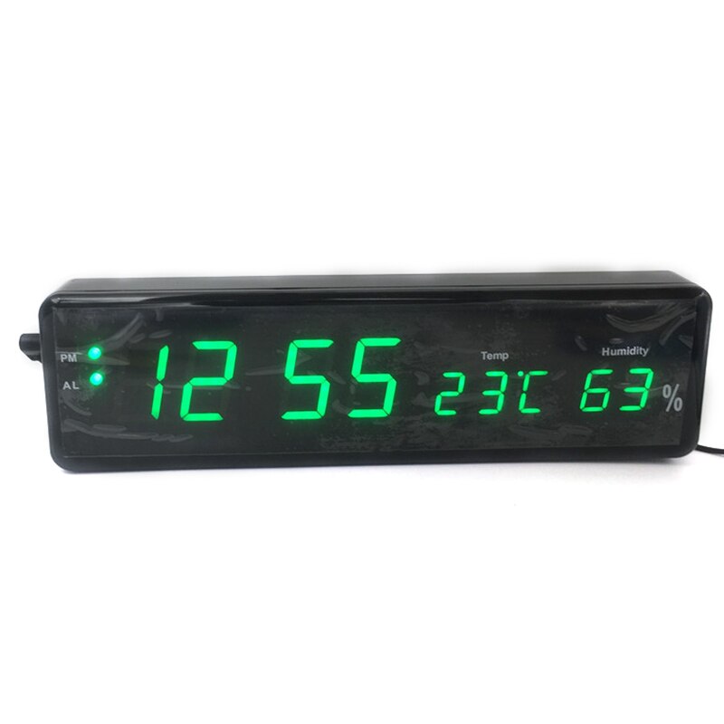 Digital Wall Clock Big LED Time Calendar Temperatu... – Grandado