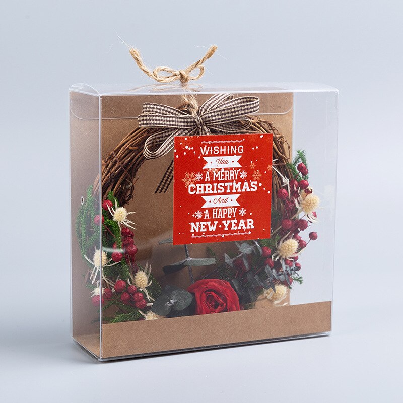 Fresh dry wreath Christmas dry wreath box decorati... – Grandado