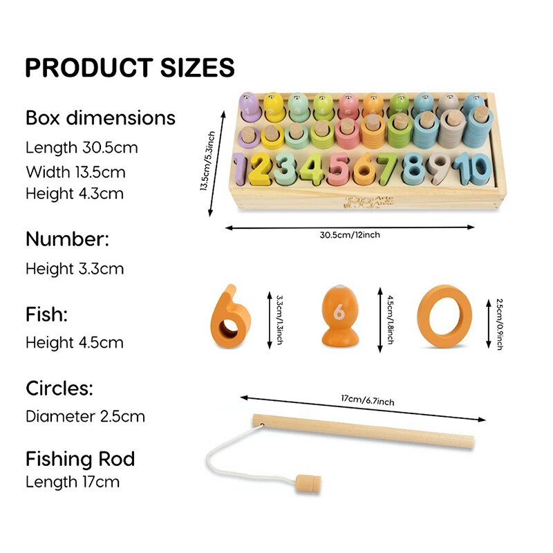 Wooden Fishing Toy Children's Preschool Educationa... – Grandado