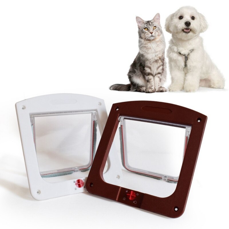Animal Door For Cat 4 Way Lockable ABS Safe Cat Cr... – Vicedeal